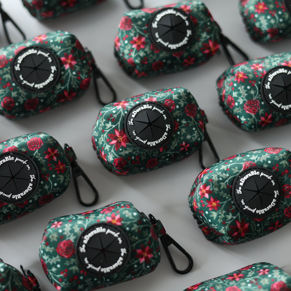 Poop Bag Holder - Holly & Ivy – The aDoraBle Pooch Company