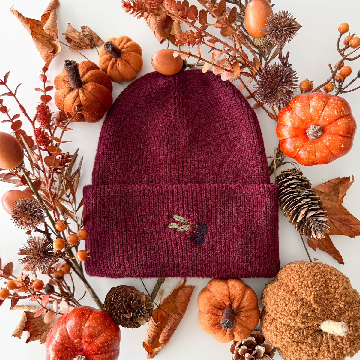 Classic Beanie - Bramble Berry - Mulberry – The aDoraBle Pooch Company