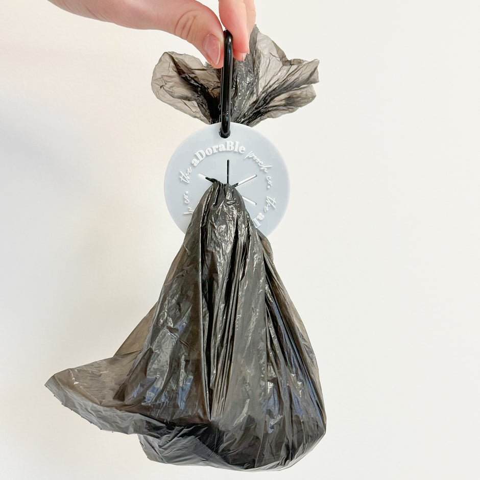 Dog Poop Bag Carrier - Clip-On Poop Bag Pocket - The aDoraBle Pooch Co ...